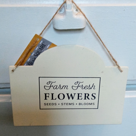 Wall Decor | Handmade New Wooden Flower Shop Hanging Sign For Farmhouse ...